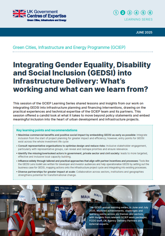 Integrating Gender Equality, Disability and Social Inclusion (GEDSI ...