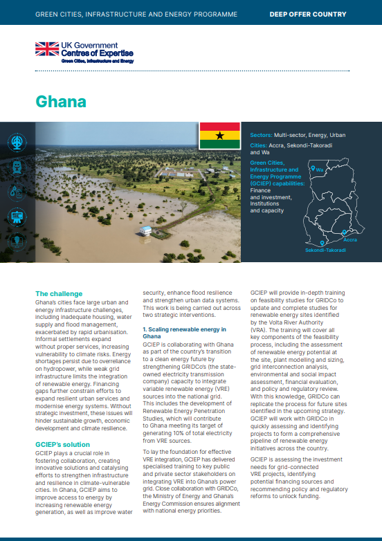 Deep Offer: Ghana - UK Green Cities and Infrastructure